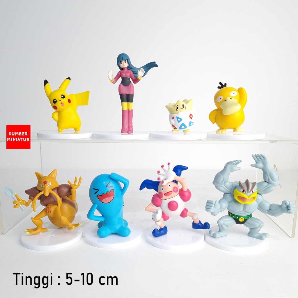 Jual Set Figure Mainan Pokemon Pikachu Machamp Psyduck Togepi 8 ...