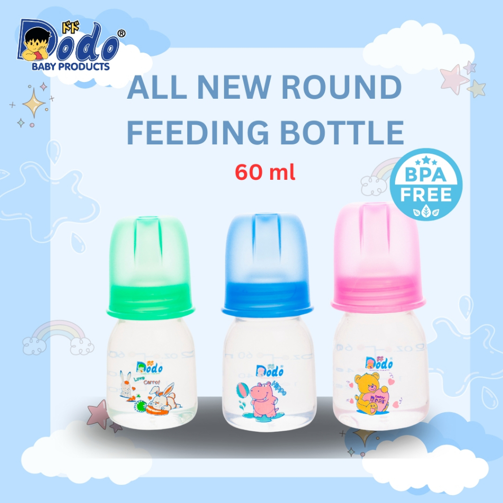 Jual BOTTLE ALL NEW ROUND 60 ML/BOTOL SUSU | Shopee Indonesia