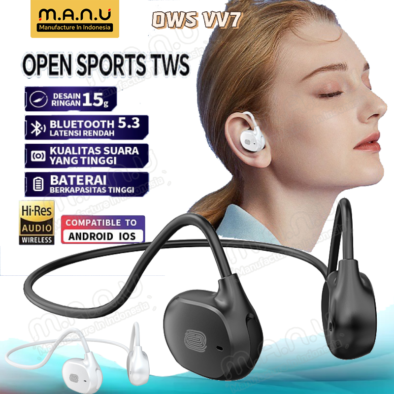 Jual ⚡DISKON GILA! 80% OFF!⚡MANU OWS Earphone Bluetooth Open Ear ...