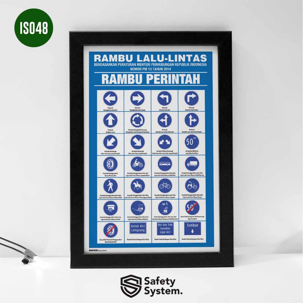 Jual Poster K3 Keselamatan Kerja Safety Rambu Lalulintas Pm13 2014 ...