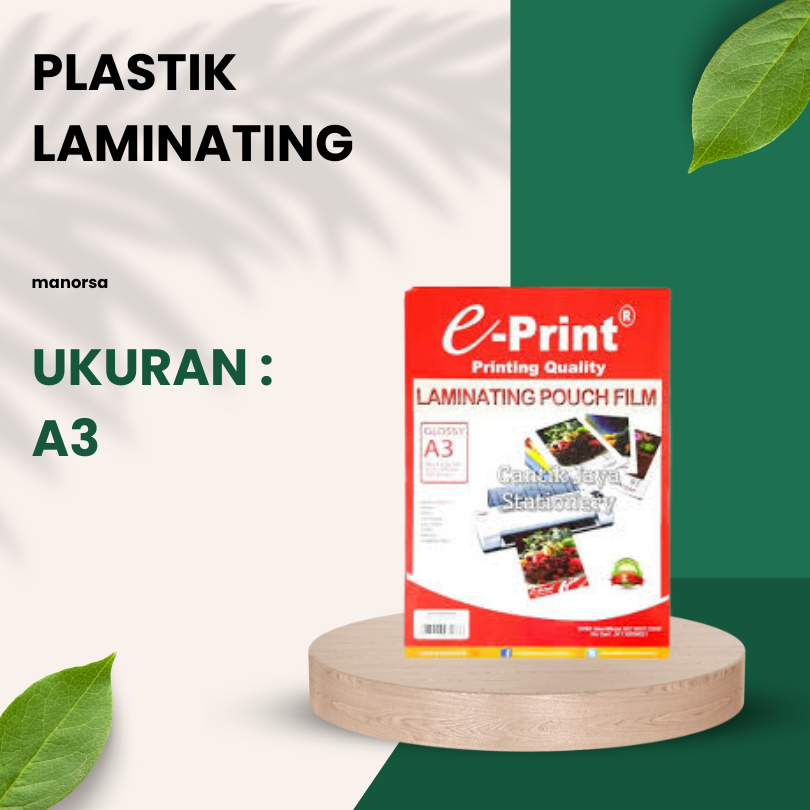 Jual PLASTIK LAMINATING UKURAN A3 TEBAL 100 MICRON SATUAN LEMBARAN ...