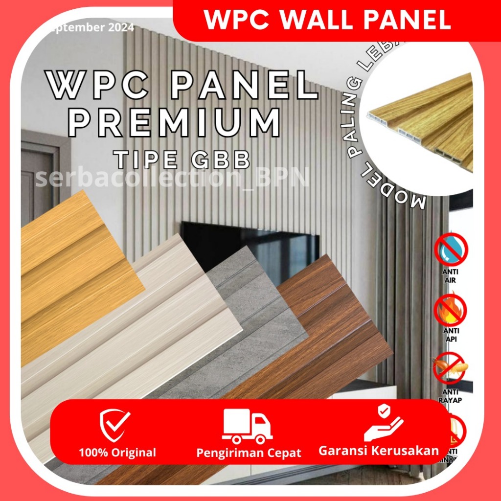 Jual WPC Panel (PREMIUM) Panjang 3 dan 1 meter / WPC Panel Tipe GBB ...