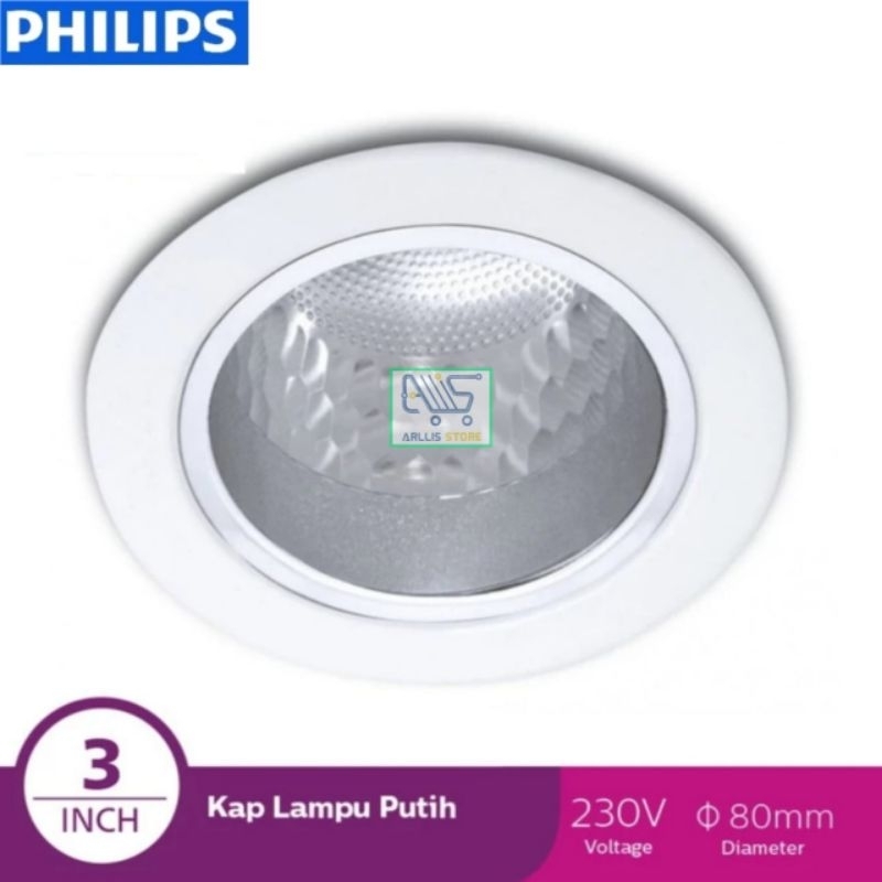 Jual Philips Downlight 66662 Recessed White 1x9W 230V ( Rumah Lampu 3" ) | Shopee Indonesia