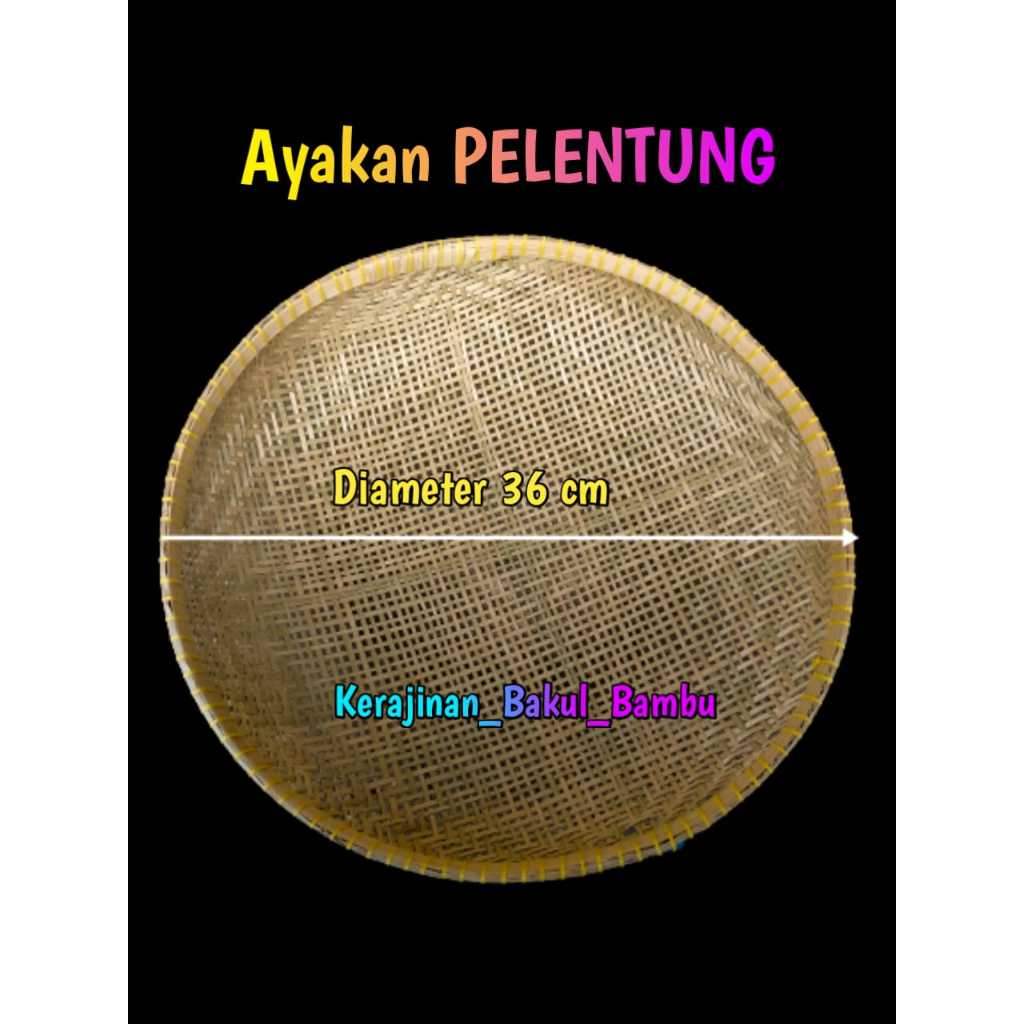 Jual Saringan bambu PELENTUNG ayakan murah ukuran standar diameter 37 ...