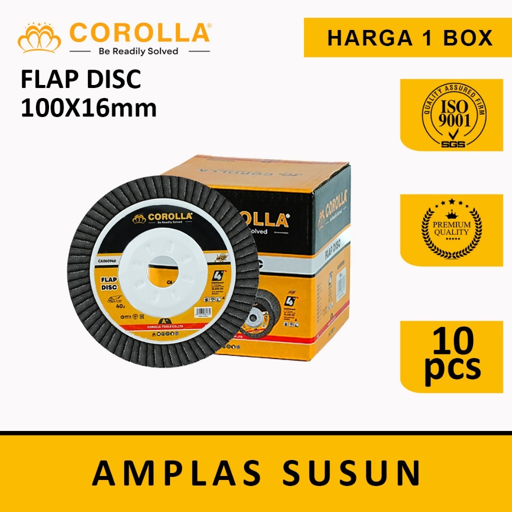 Jual FLAP DISC Grid 40-60-80-120 100x16mm Mata Gerinda Amplas Susun ...