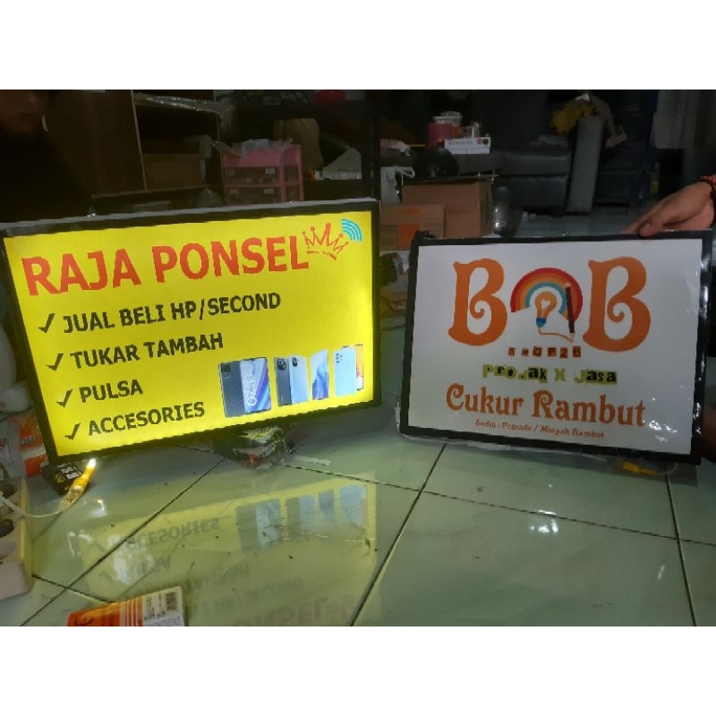 Jual Neon Box Custom persegi 2 sisi, Bracket besi siap pasang | Shopee ...