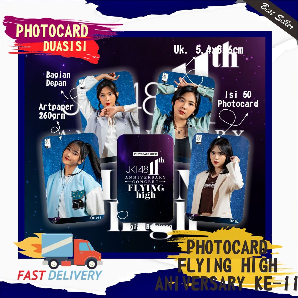 Jual JUAL PHOTOCARD JKT48 Edisi Flying high Aniversary ke-11 duasisi isi 25 PCS (Unofficial ...