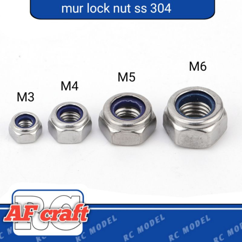 Jual MUR LOCK NUT M3. M4. M5. M4 SS 304 ANTI KARAT | Shopee Indonesia