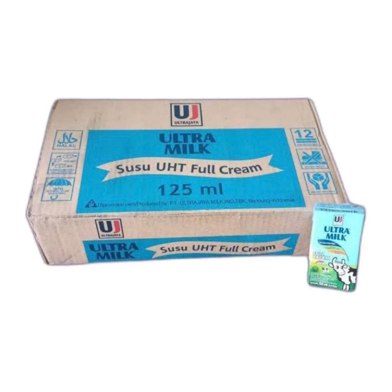 Jual Ultra Milk Susu UHT Full Cream 125 ml / 1 dus | Shopee Indonesia