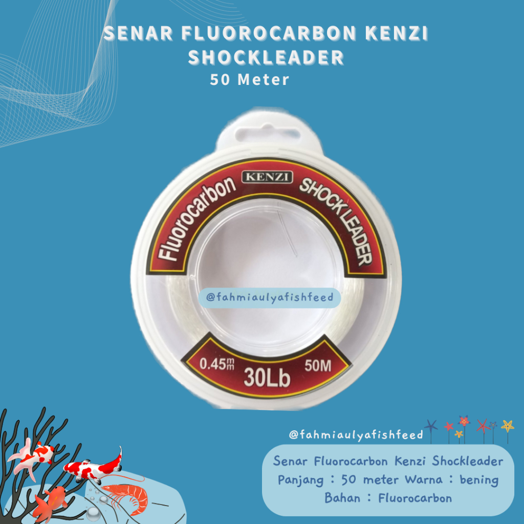 Jual Senar Fluorocarbon Kenzi Shockleader 50 Meter | Shopee Indonesia