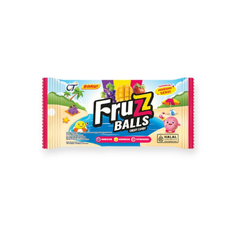 Jual Fruzz Ball Permen Chewy Rasa Buah 25.5 gr | Shopee Indonesia
