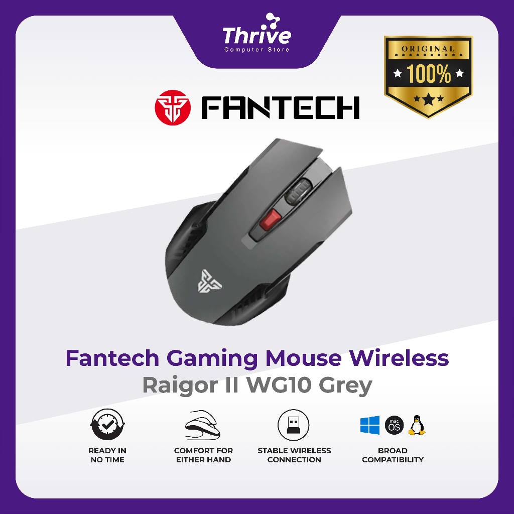 Jual RAIGOR II WG10 Wireless Mouse Gaming - Fantech - Grey | Shopee ...