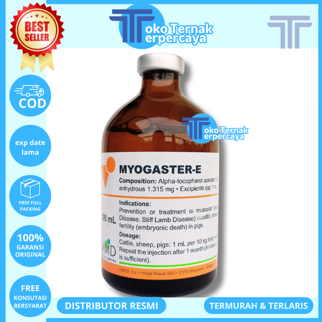 Jual MYOGASTER E 100ML - Vitamin E Selenium Hewan KONSENTRASI TINGGI ...