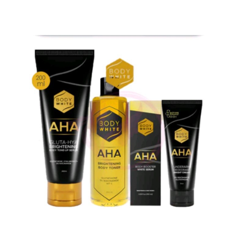 Jual AHA BODY WHITE PAKET LENGKAP 4 ITEM | Shopee Indonesia