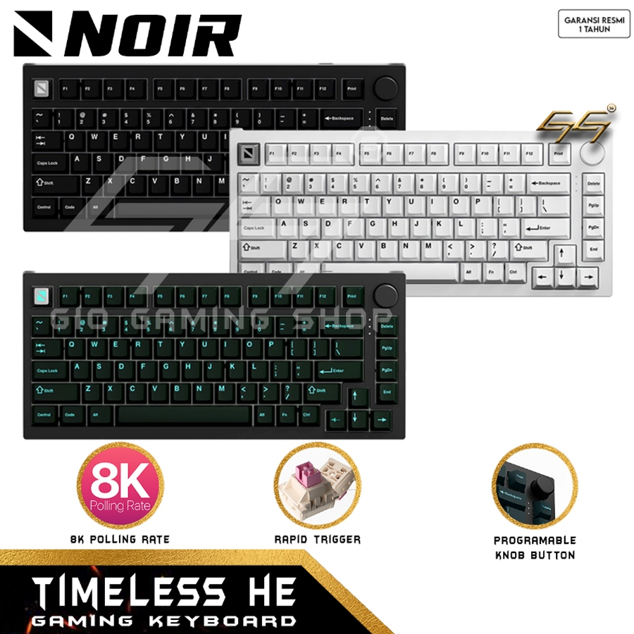 Jual NOIR Timeless HE Keyboard Gaming 75% Hall Effect Rapid Trigger ...