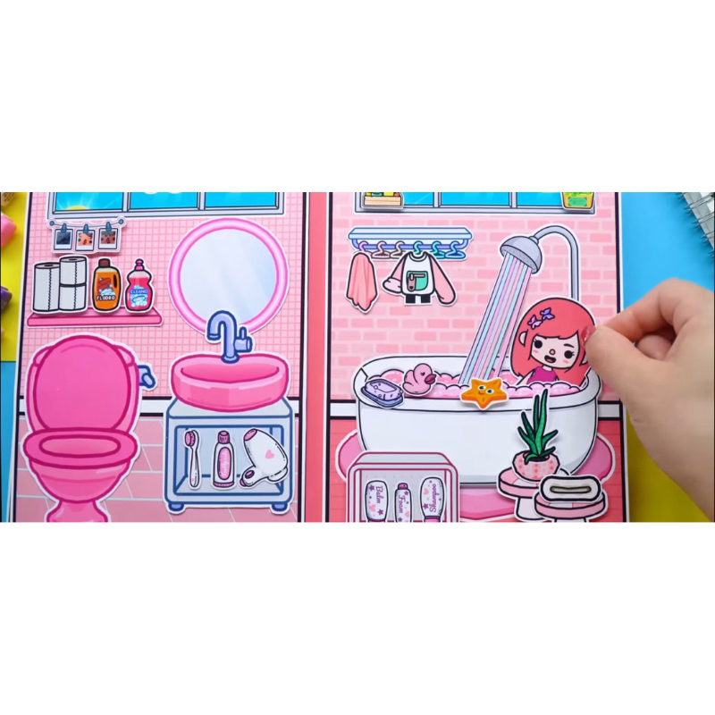 Jual Toca Boca Mainan Edukasi Paper Book Paper Doll Toca Peach Color ...