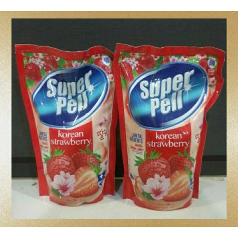 Jual Superpell Pembersih Lantai Korean Strawberry 770ml | Shopee Indonesia