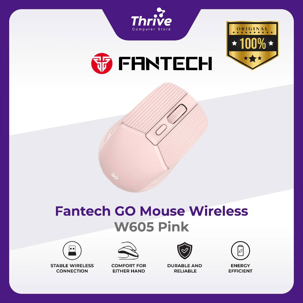 Jual Mouse Wireless Office - Go Series W605 (Pink) - Fantech | Shopee Indonesia