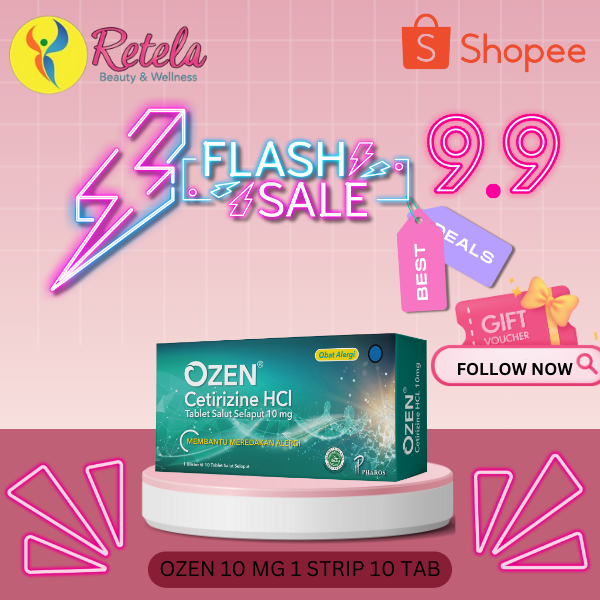 Jual Ozen 10Mg Blister 10 Tablet/ Cetirizine/ Anti Histamine/Anti ...