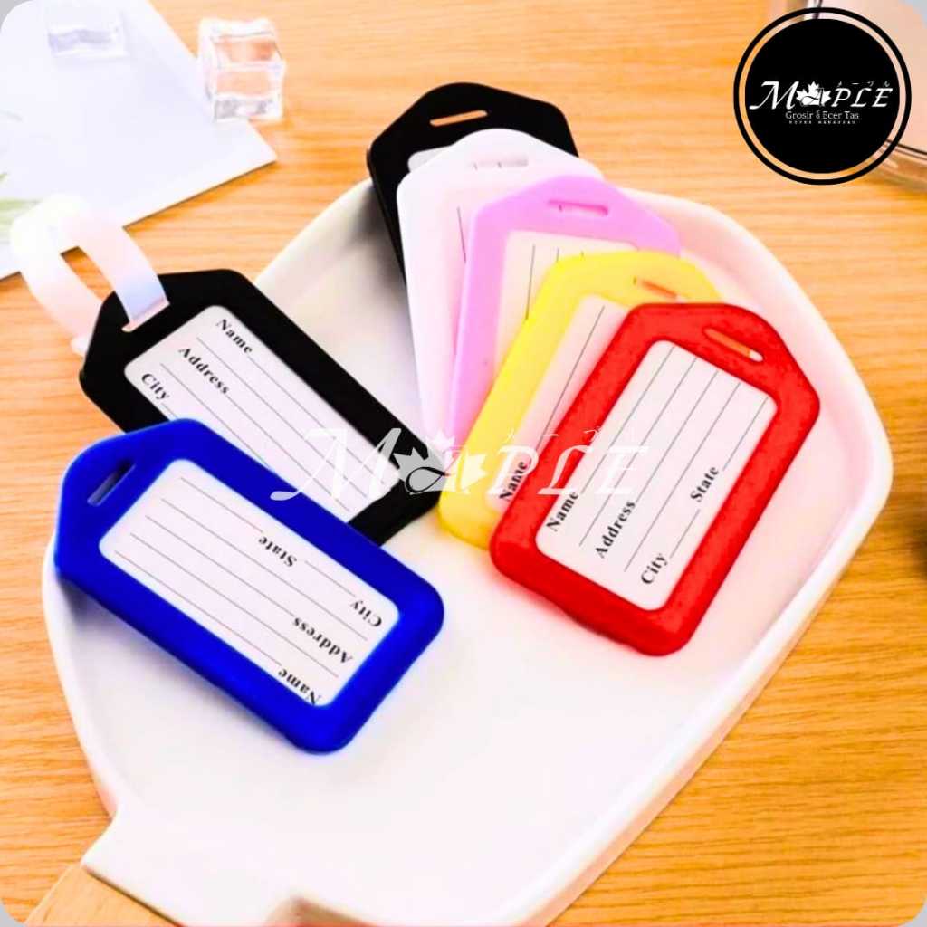 Jual MAPLE LUGGAGE TAG GANTUNGAN KOPER TAS LABEL NAMA NAME TAG BAHAN ...