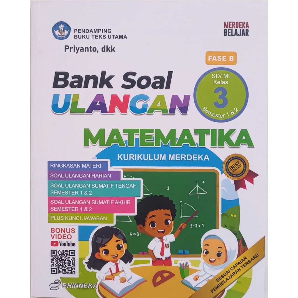 Jual Buku Bank Soal Matematika Kelas 1 2 3 4 5 6 SD/MI Kurikulum Merdeka ( Sesuai CP Terbaru ...