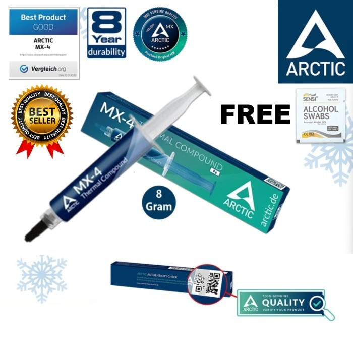 Jual Arctic Cooling MX-4 4gr 8gr Thermal Paste Pasta Processor CPU Grease Cooler MX4 4gram 8gram ...