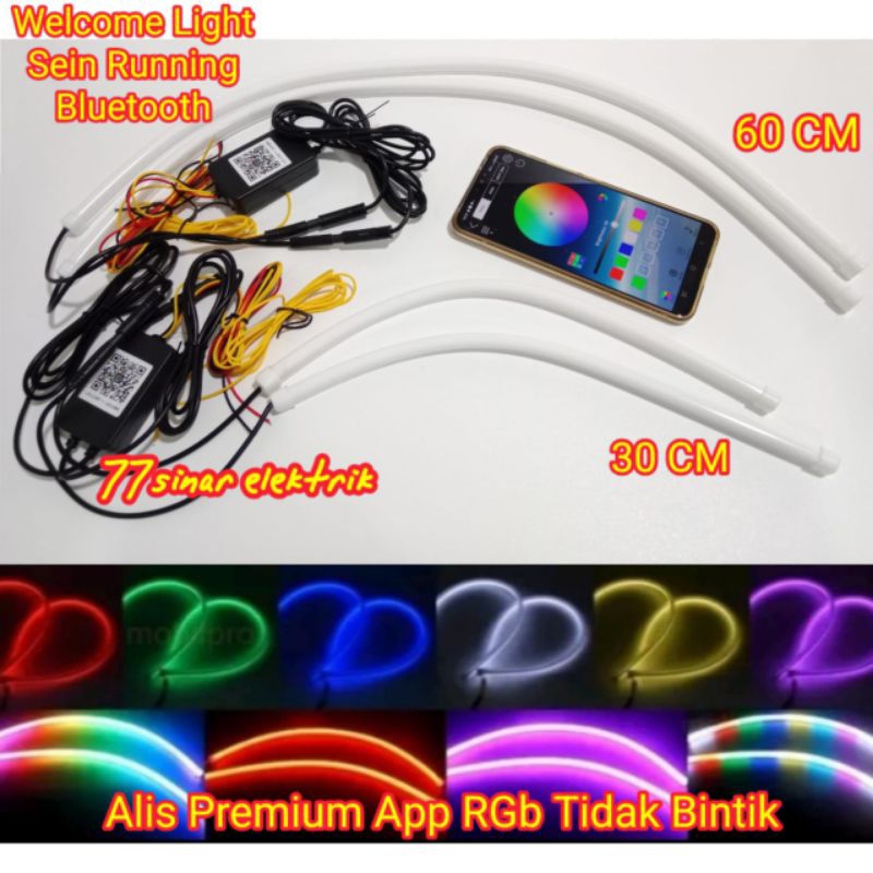 Jual Lampu led DRL RGB MATRIX 30CM 60CM Univeral Lampu Alis DRL RGB ...
