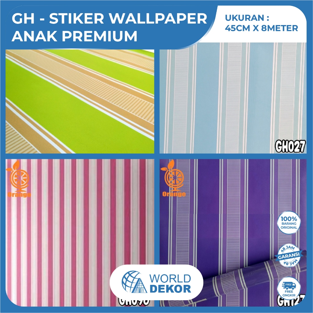 Jual Wallpaper Dinding 3D Wallpaper Dinding Salur Wallstiker Shabby Ukuran 45cm x 8m Wallpaper ...