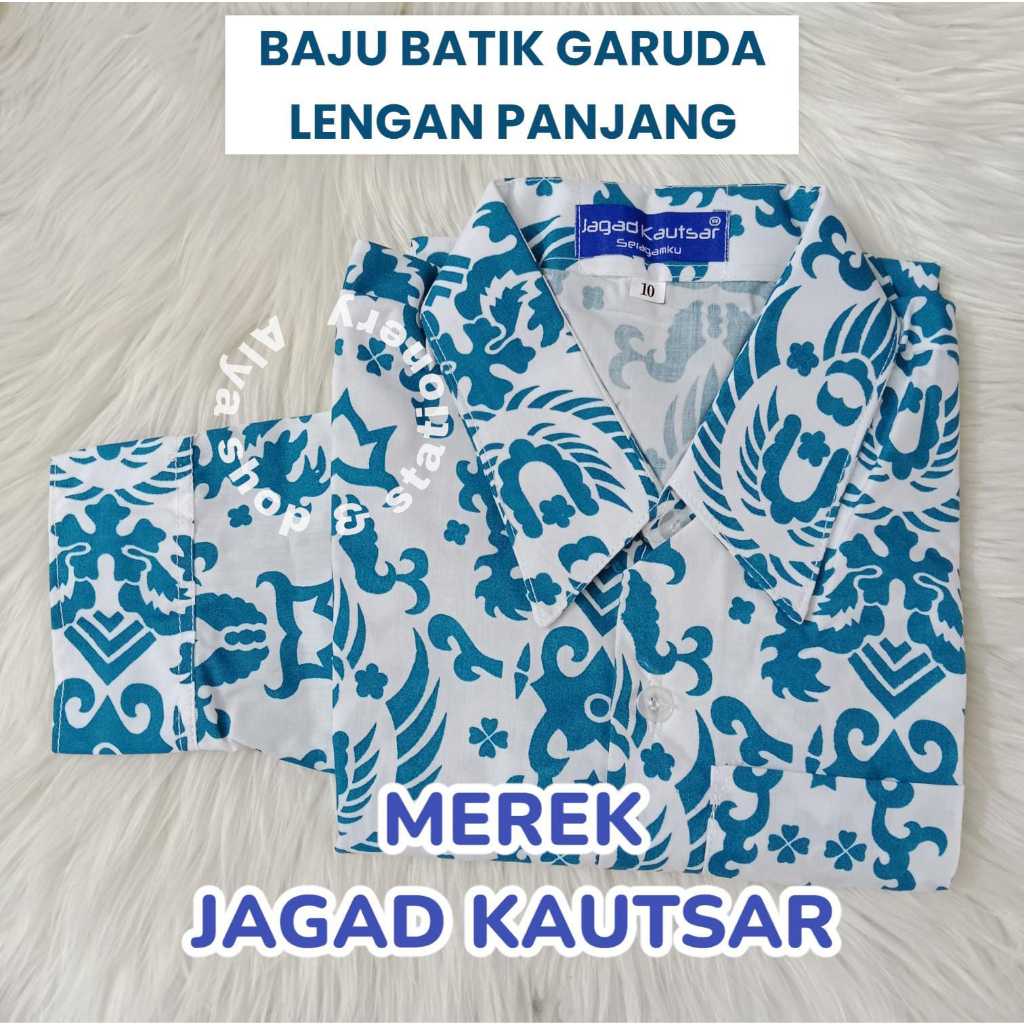 Jual Baju Seragam - Batik Garuda Biru Lengan Panjang Merek Jagad ...