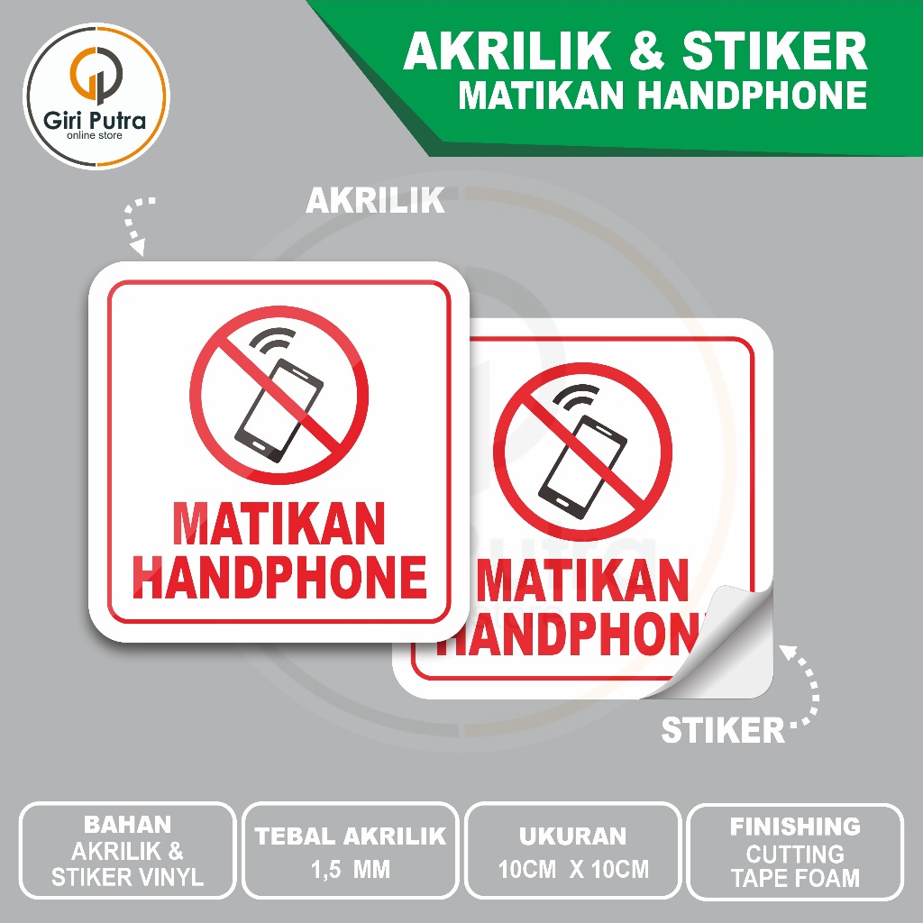 Jual AKRILIK & STIKER MATIKAN HANDPHONE | Shopee Indonesia