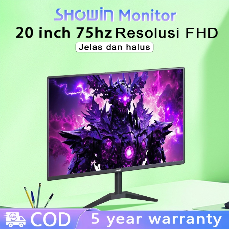 Jual SHOWIN LED Monitor 20/22/24/27 Inch Monitor PC dengan Panel VA ...