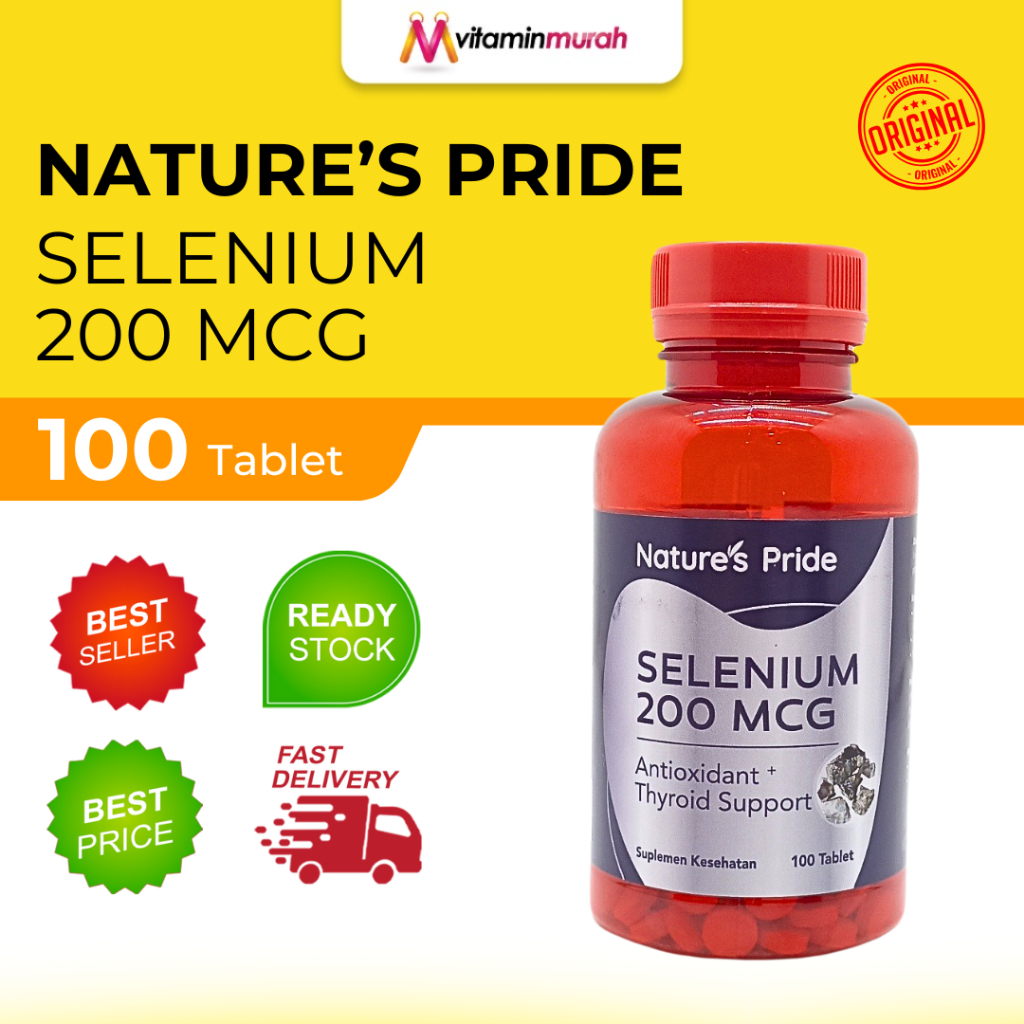 Jual NATURE'S PRIDE SELENIUM 200 MCG ANTIOXIDANT THYROID SUPPORT ISI ...