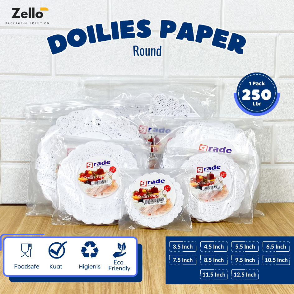 Jual Doilies Paper Doyleys White Putih Kertas Tatakan Kue Alas Toples ...