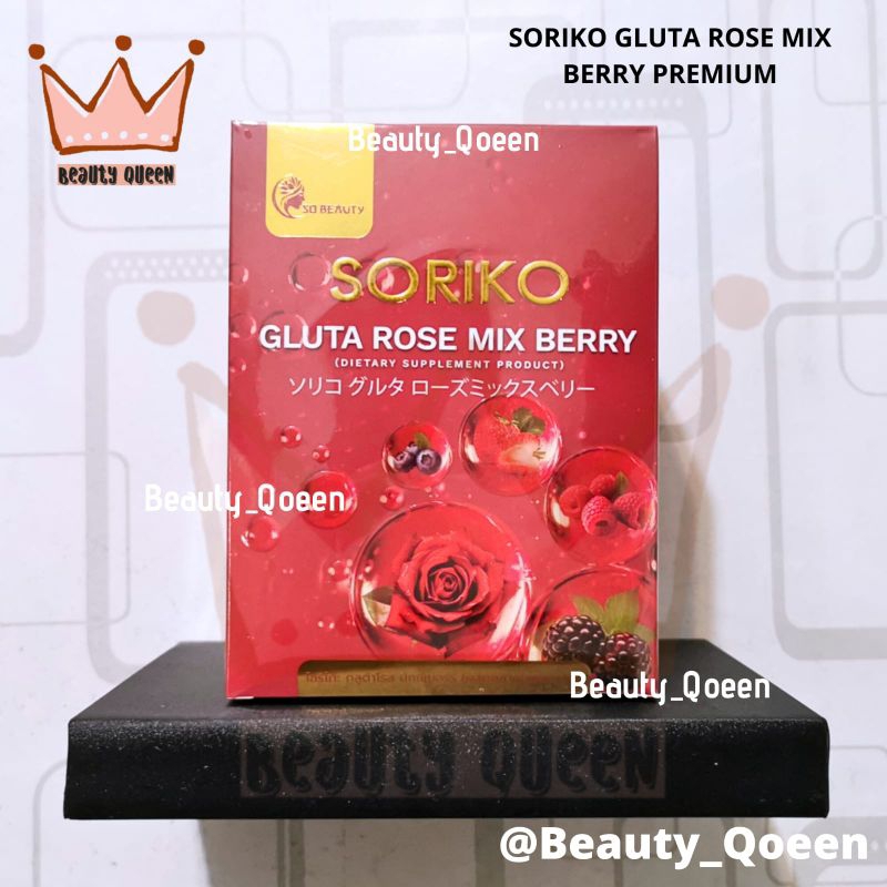 Jual SORIKO GLUTA ROSE MIX BERRY DRINK PLUS COLLAGEN ORIGINAL | Shopee ...