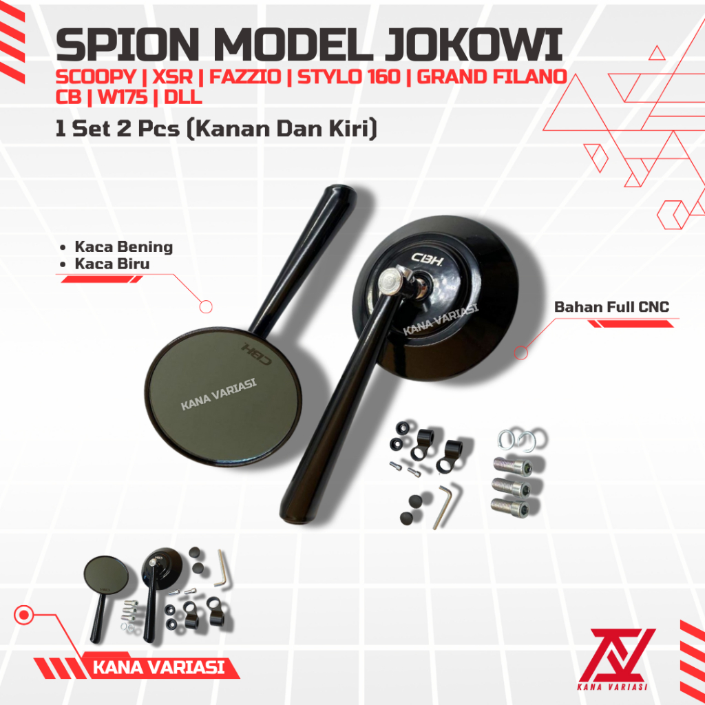 Jual Spion Retro Classic Jokowi Scoopy Xsr 155 Fazzio W175 Grand Filano ...