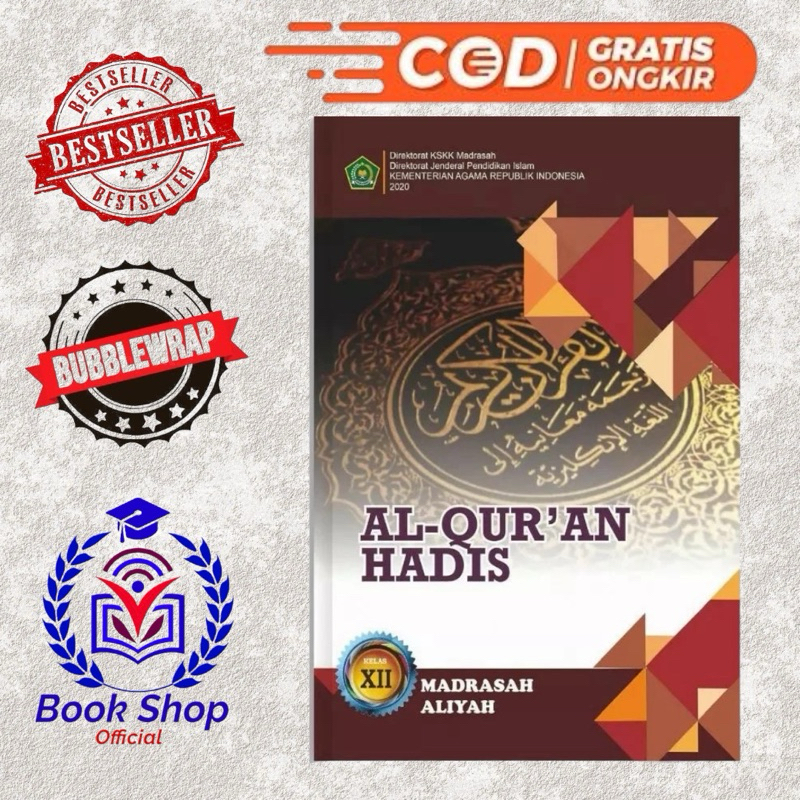 Jual Buku Siswa Kelas 12 Al Quran Hadis MA Madrasah Aliyah Kemenag Revisi Terbaru | Shopee Indonesia