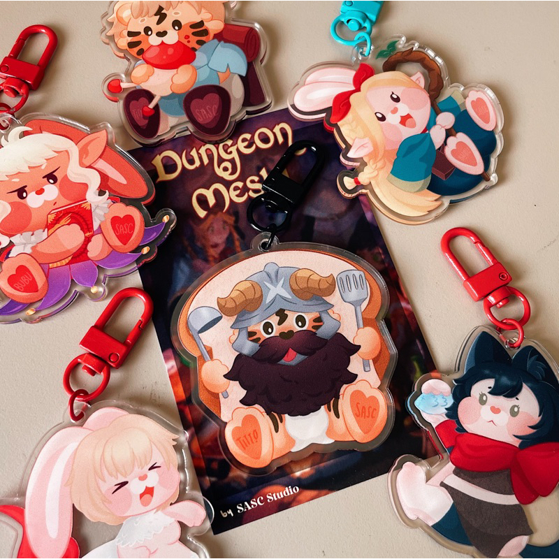 Jual Dungeon Meshi keychain | ganci anime cute lucu bubu titto senshi ...