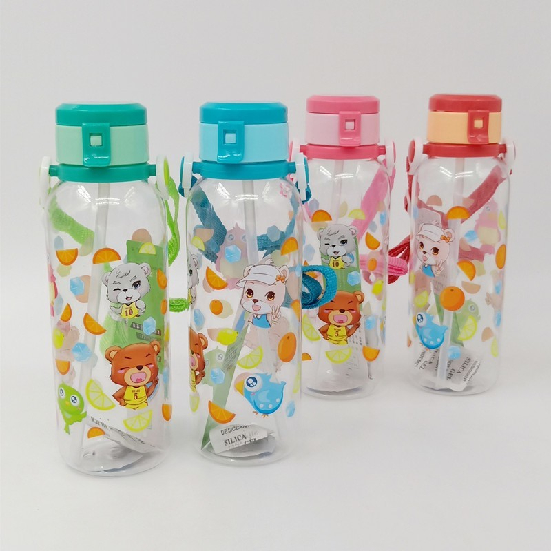 Jual botol minum seliya 2175 botol minum anak aneka karakter sudah ada tali dan sedotan | Shopee ...