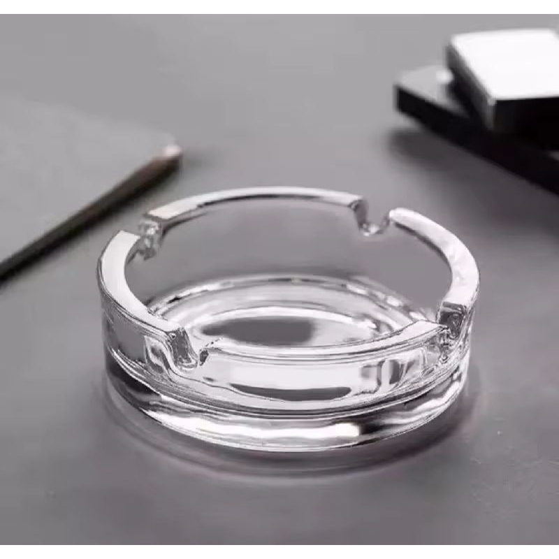 Jual Asbak Rokok Bulat Beling Kaca Bening Ashtray Meja Tempat Sampah ...