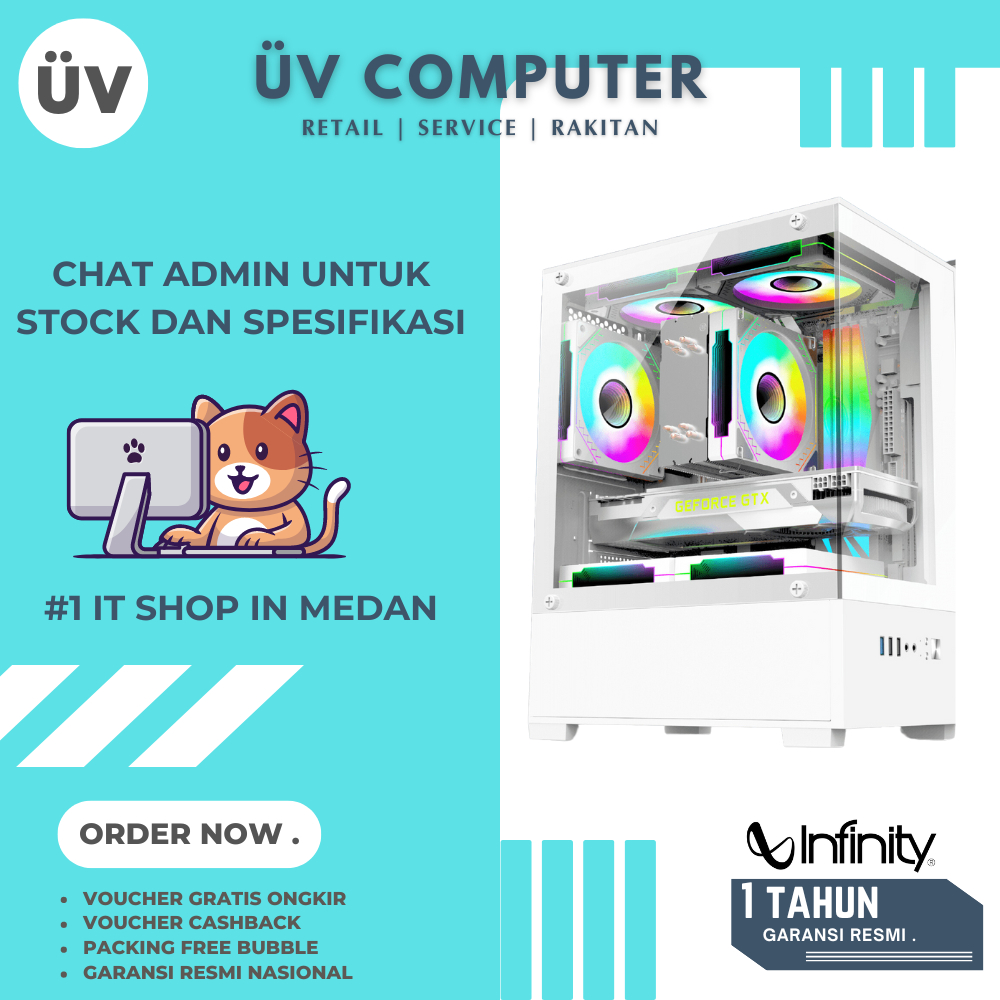 Jual Casing PC Komputer Infinity Enlight NOIR | Mid Tower | Micro M-ATX ...