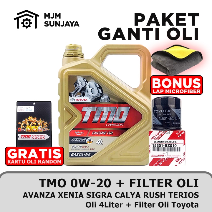 Jual [GRATIS FILTER OLI] PAKET Ganti Oli Mesin TMO GOLD SAE 0W-20 4 ...