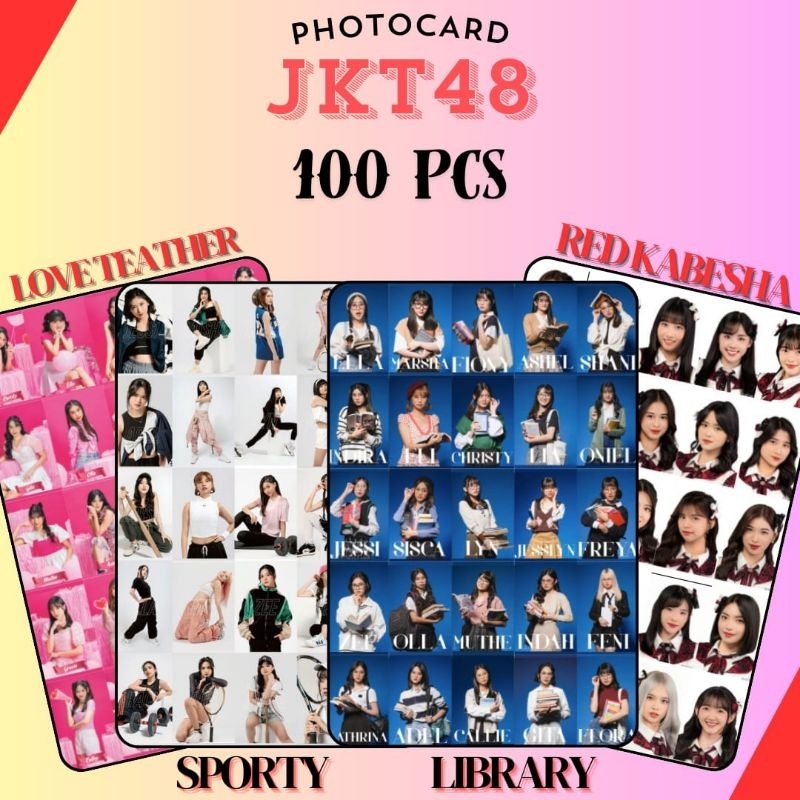 Jual [100pcs] PHOTOCARD JKT48 - LOVE THEATER / SPORTY / LIBRARY / RED KABESHA | Shopee Indonesia