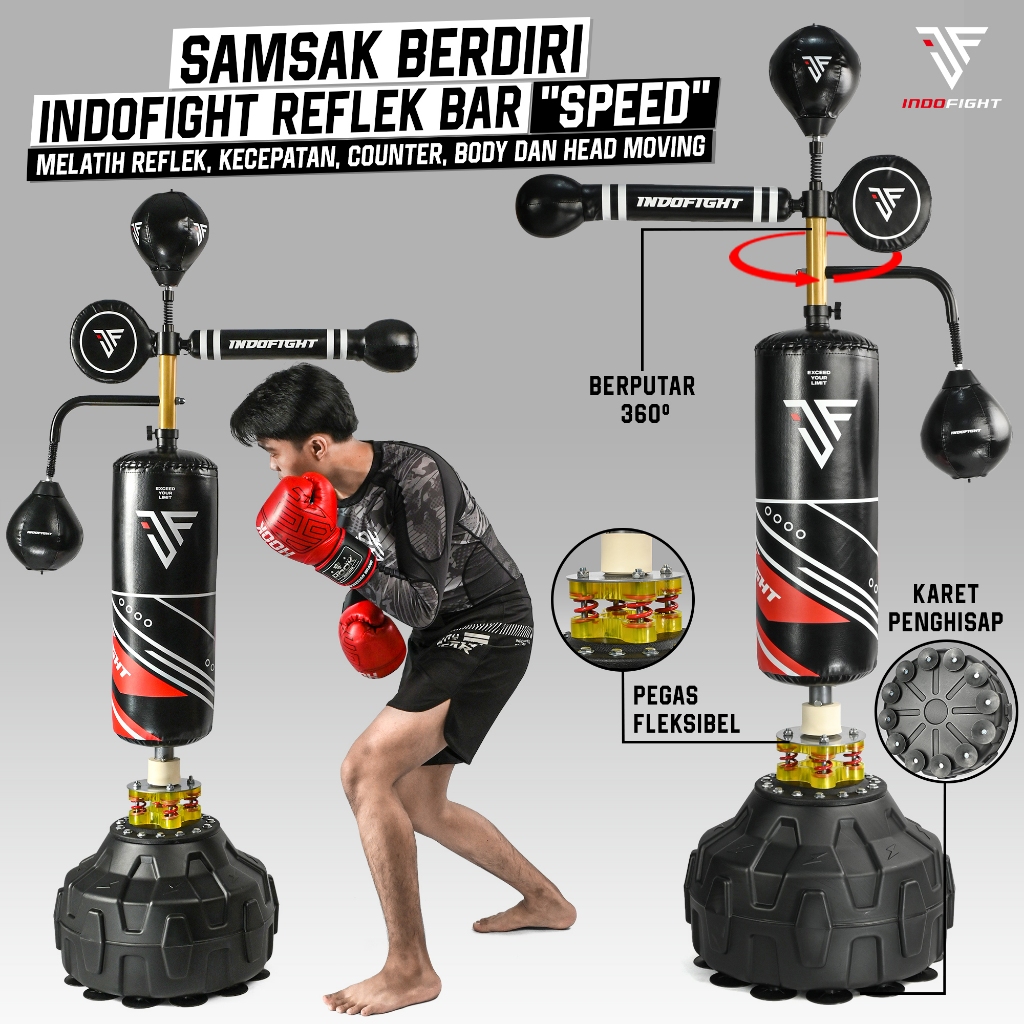 Jual Samsak Berdiri Reflek Bar Boxing Speed Ball Indofight | Shopee ...