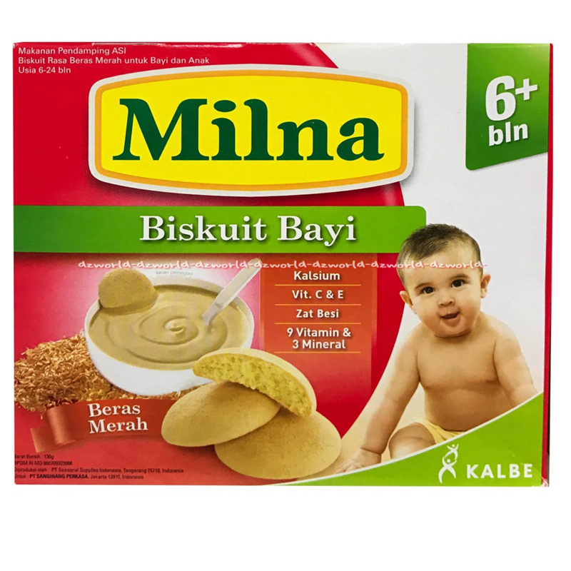 Jual Milna Biskuit Bayi Instan 130gr Beras Merah Biskuit Rasa Red Rice ...