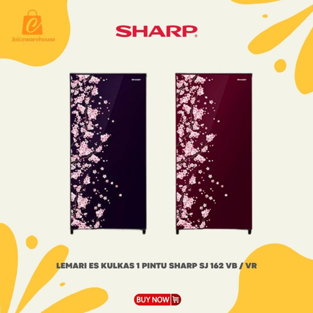 Jual KULKAS LEMARI ES SHARP 1 PINTU SJ 162 VB / VR 133 LITER | Shopee ...