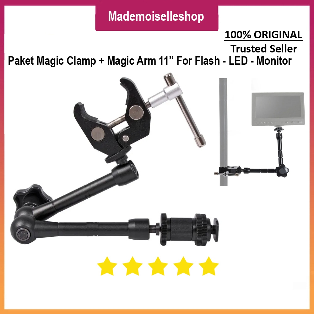 Jual Paket Magic Arm 7" & 11" + Magic Clamp For Godox Flash LED Monitor ...