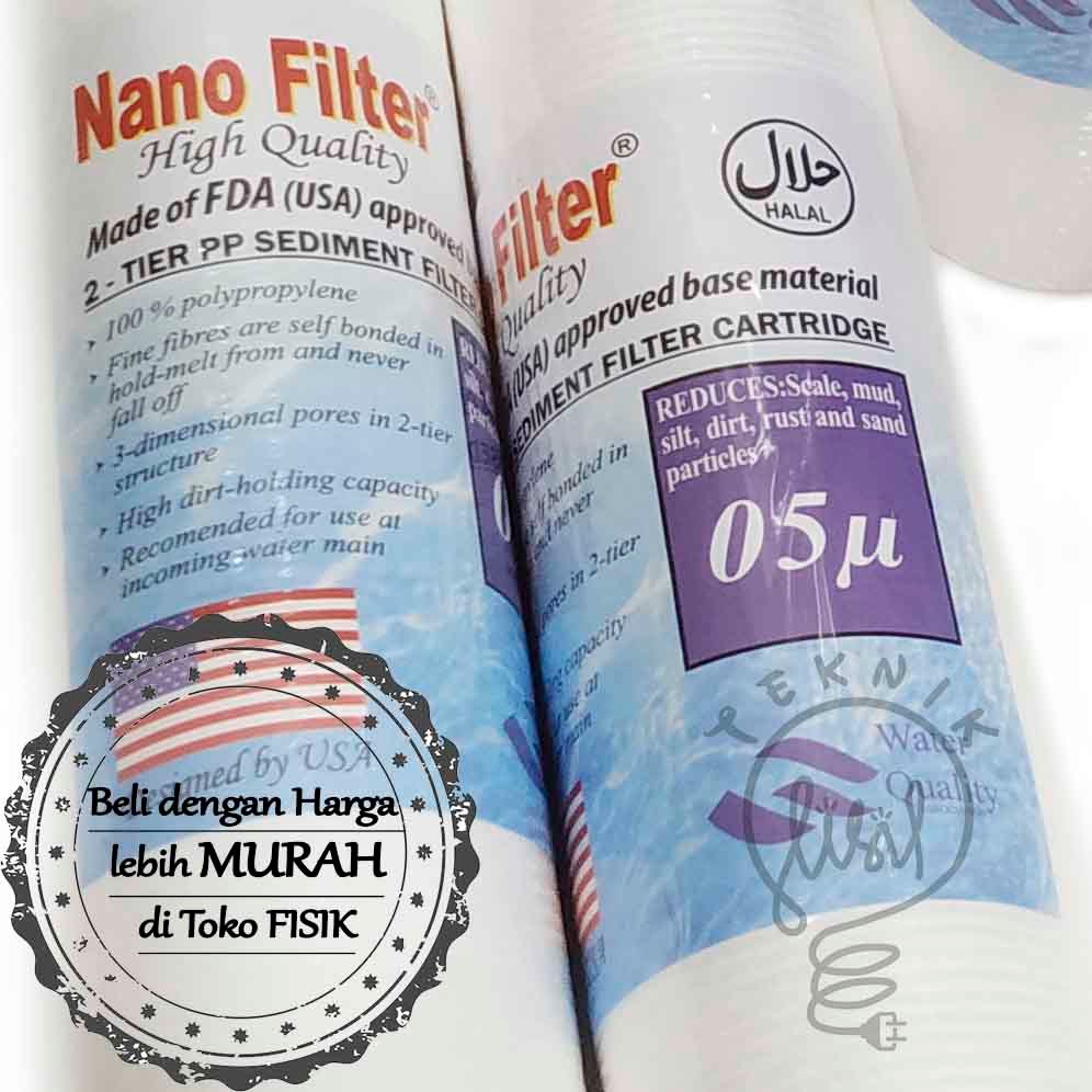 Jual [LISIL TEKNIK] SEDIMEN FILTER AIR NANO FILTER 5 MICRON 10 INCH ...