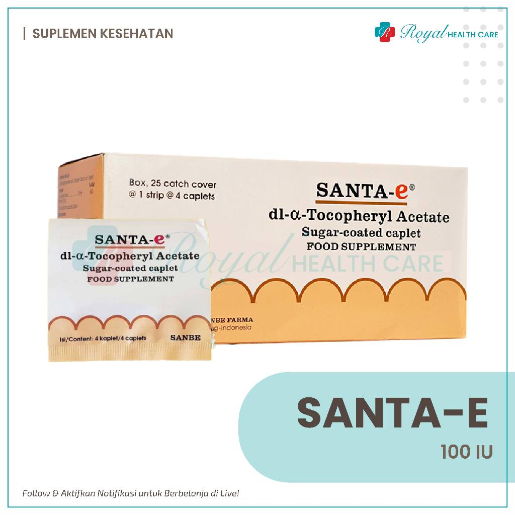 Jual SANTA - E STRIP 4 TABLET Defisiensi Vitamin E | Shopee Indonesia