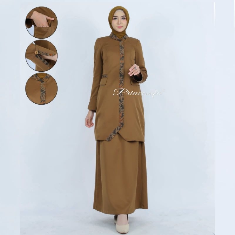 Jual Seragam Princesfa Baju Dinas PDH Tunik Kheki Tua Rok A,Seragam ...