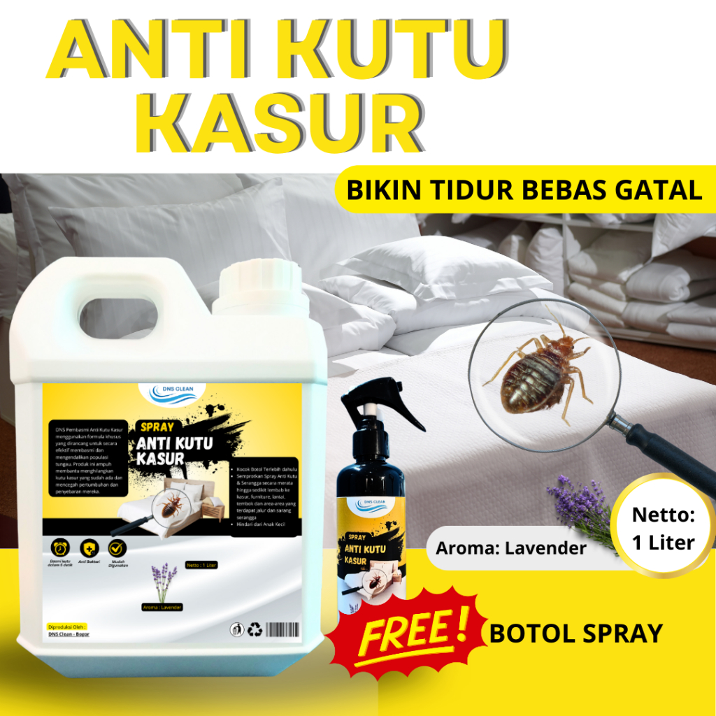 Jual DNS Pembasmi Kutu Kasur 1 Liter Ampuh Membunuh Tumbila Free Botol ...